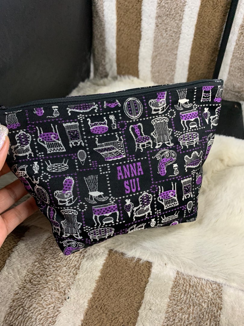 Anna sui canvas pouch, Women's Fashion, Bags & Wallets, Purses & Pouches on Carousell