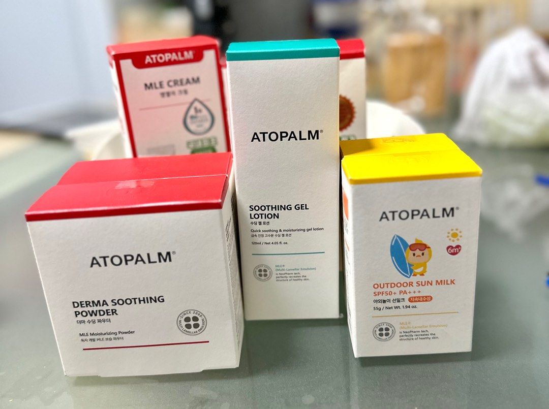 Atopalm Outdoor Sun Milk, Soothing Gel Lotion and Derma Soothing Powder ...