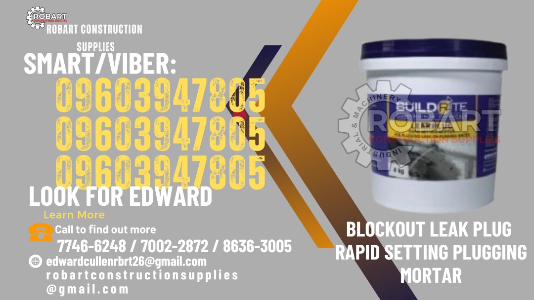 BLOCKOUT LEAKPLUG RAPID SETTING PLUGGING MORTAR, Commercial ...