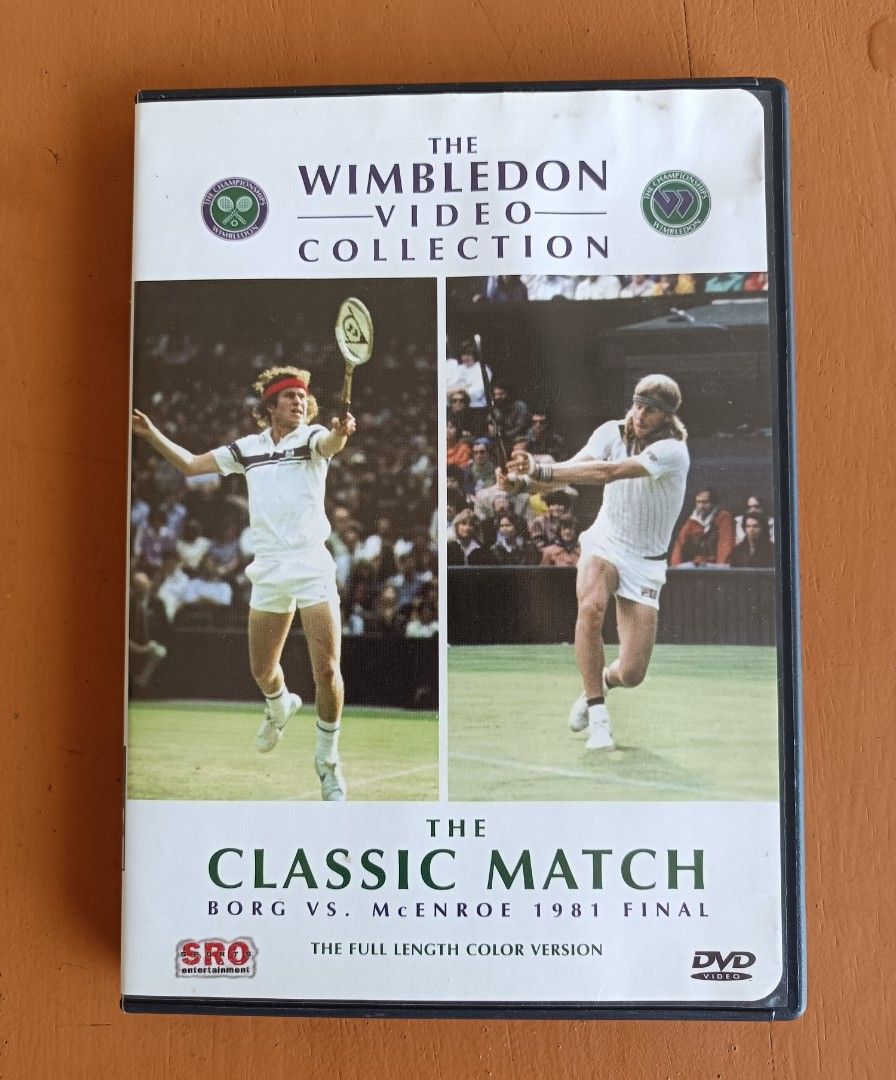 Borg vs McEnroe 1981 FINAL WIMBLEDON Video Collection Classic Match DVD ...