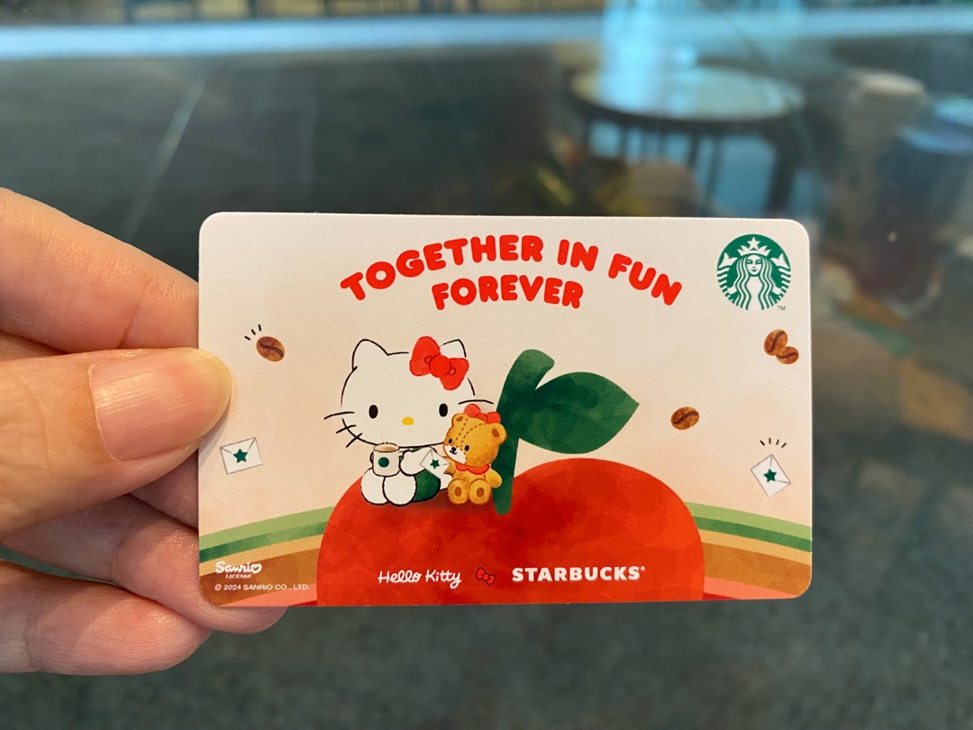 Brand New Starbucks Hello Kitty Apple Gift Card 2024, Hobbies & Toys ...