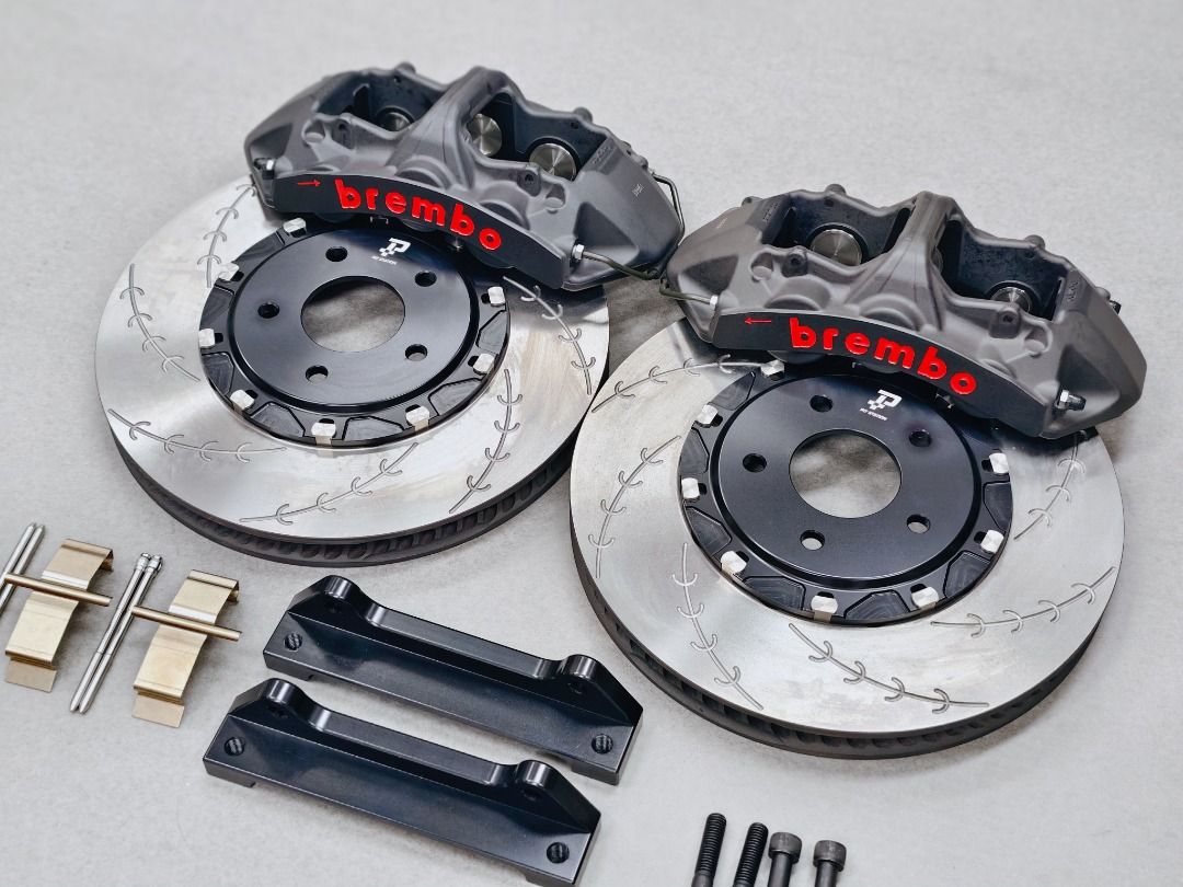 Brembo GTS 6 Pot Monoblock Brake Calipers (Grey), 汽車配件, 改裝、內外零件 - Carousell