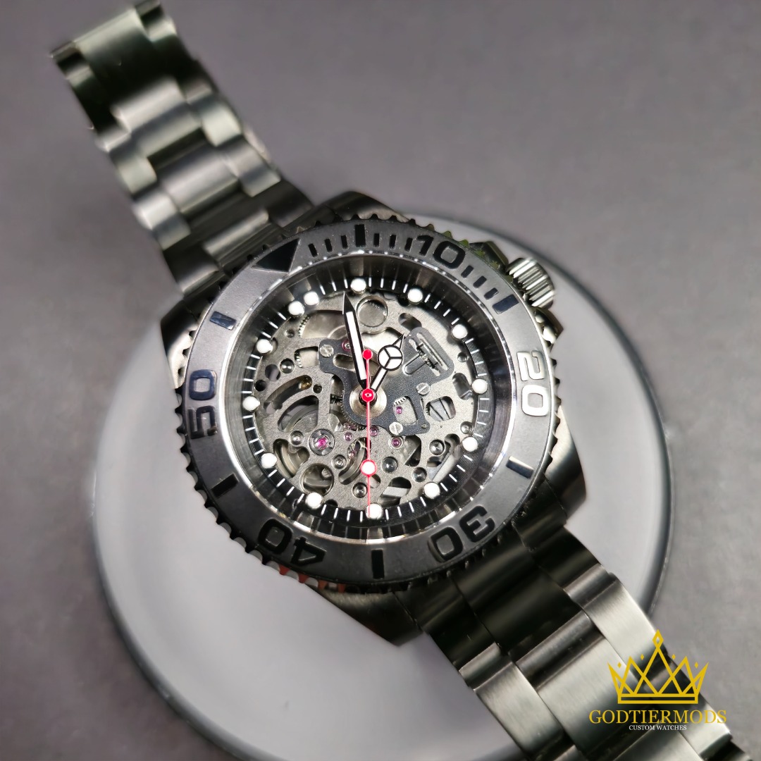 [BUILD] Seiko Stealth Skeleton Mod, Men's Fashion, Watches ...