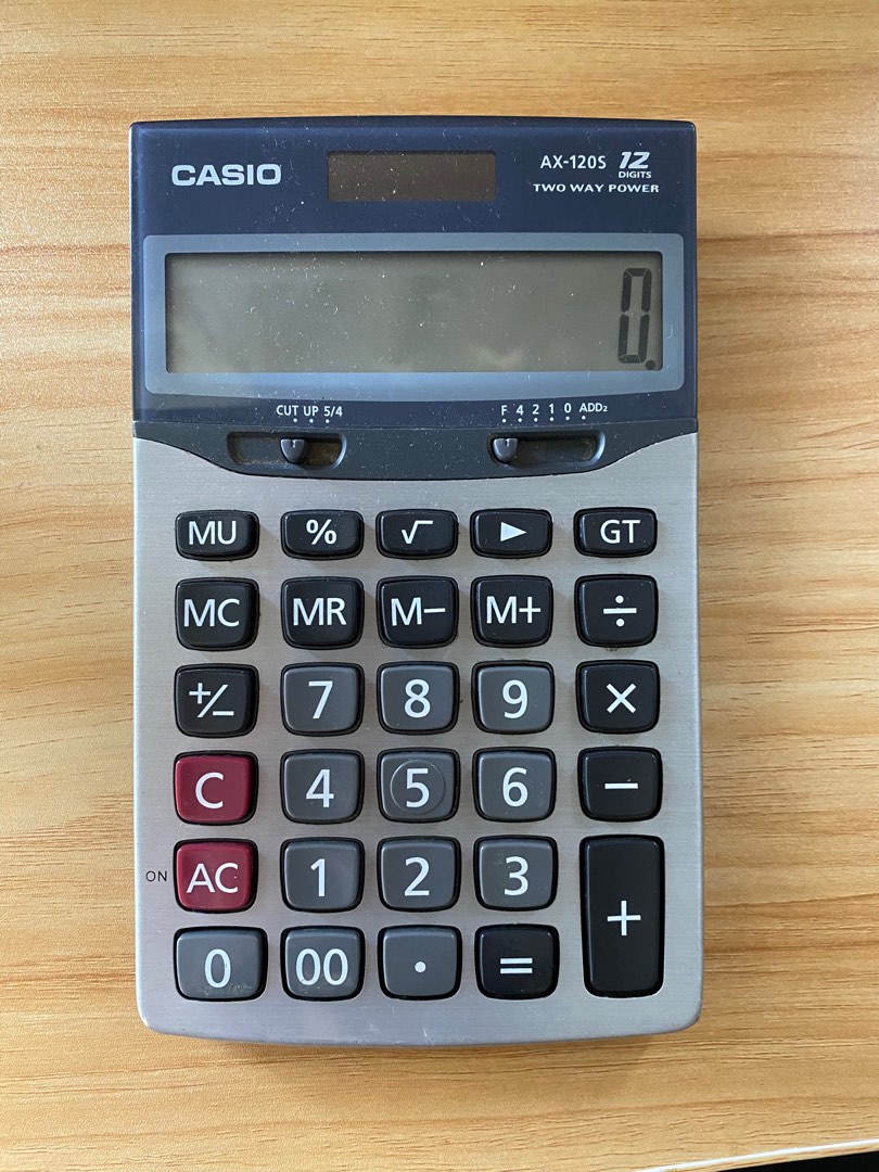 CASIO AX-120S 12 DIGITS DIGITAL CALCULATOR, Mobile Phones & Gadgets, Other Gadgets on Carousell