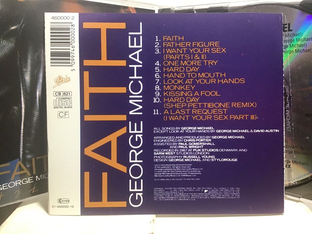 CD George Michael (Wham!) - Faith OOP 1987 ORIGINAL PRESS Anubis 80s ...