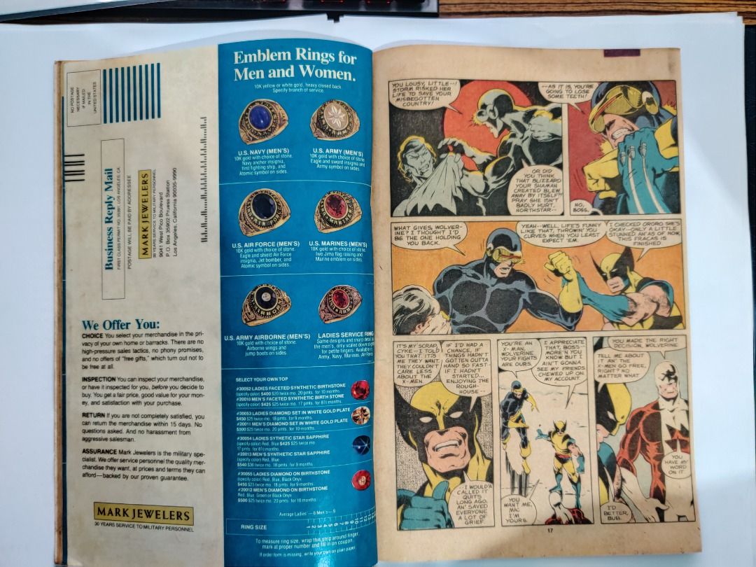 Classic X-Men Vol. 1 (1986) #27 Newsstand Mark Jewelers Insert, Hobbies ...