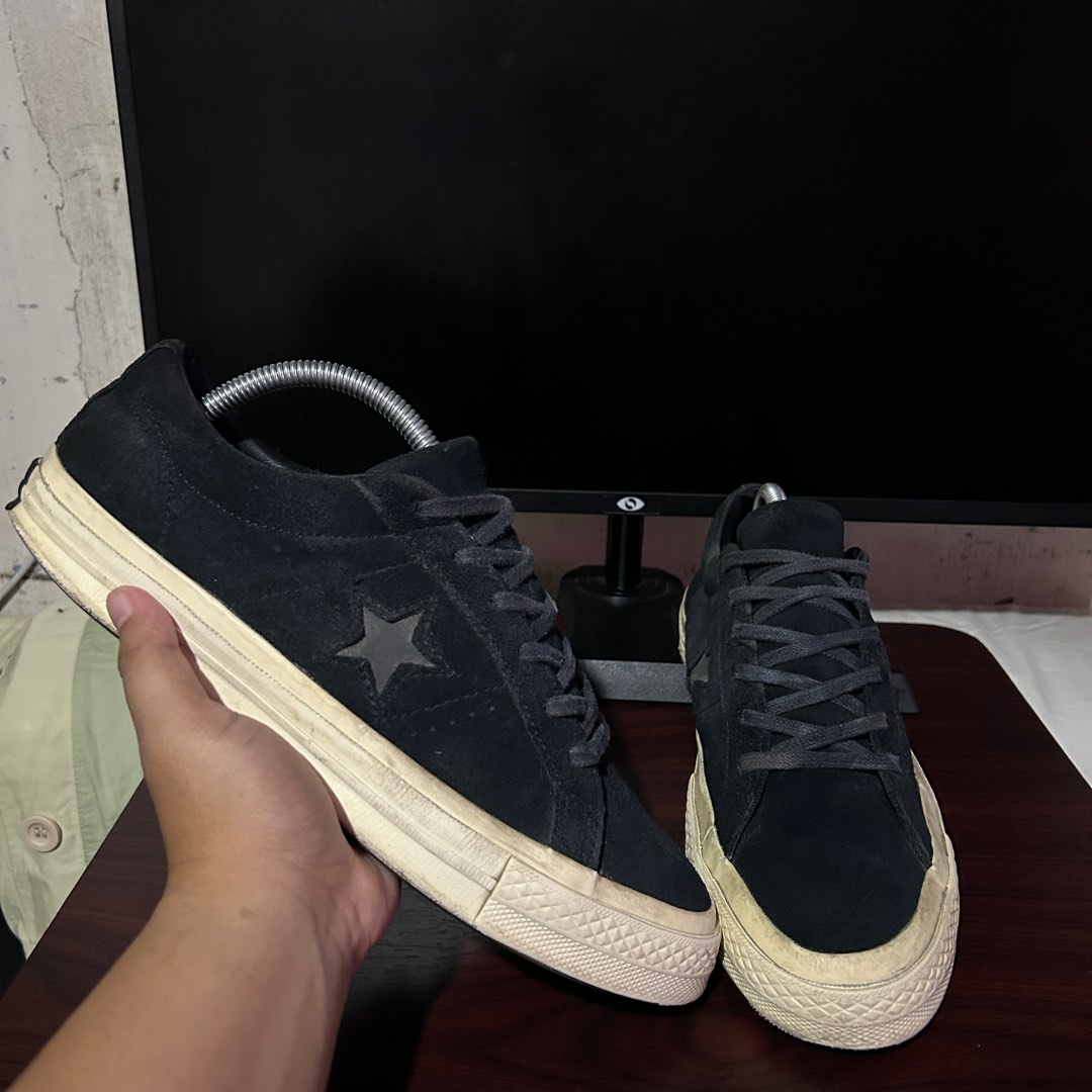 CONVERSE ONE STAR SUEDE BLACK, Men's Fashion, Footwear, Sneakers on ...