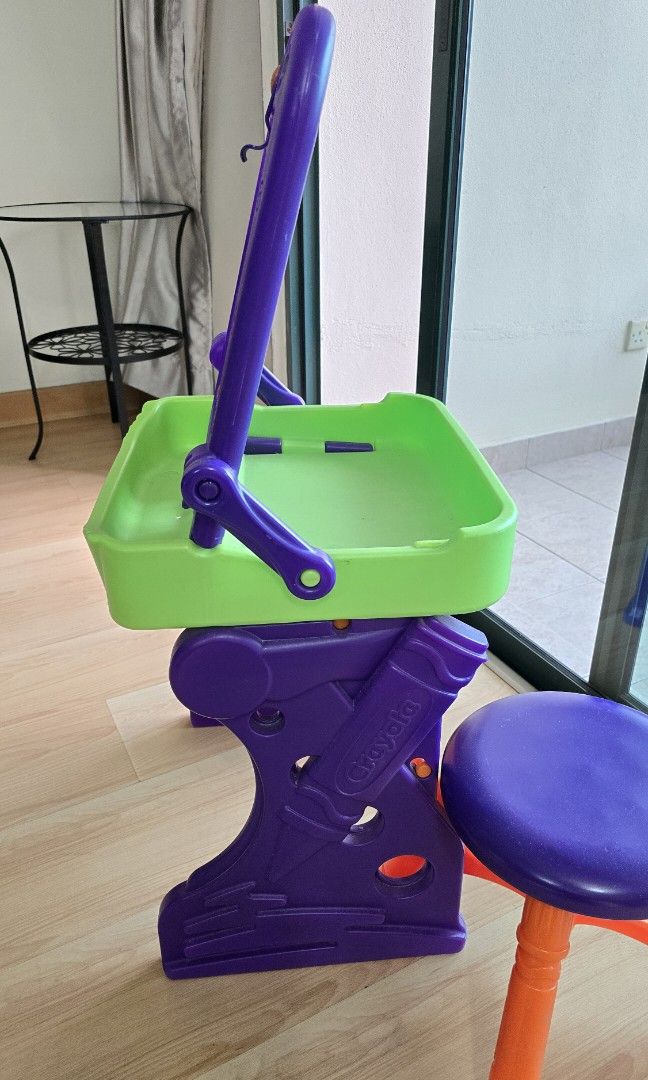crayola art desk kids children playtime study gift boy girl table chair ...