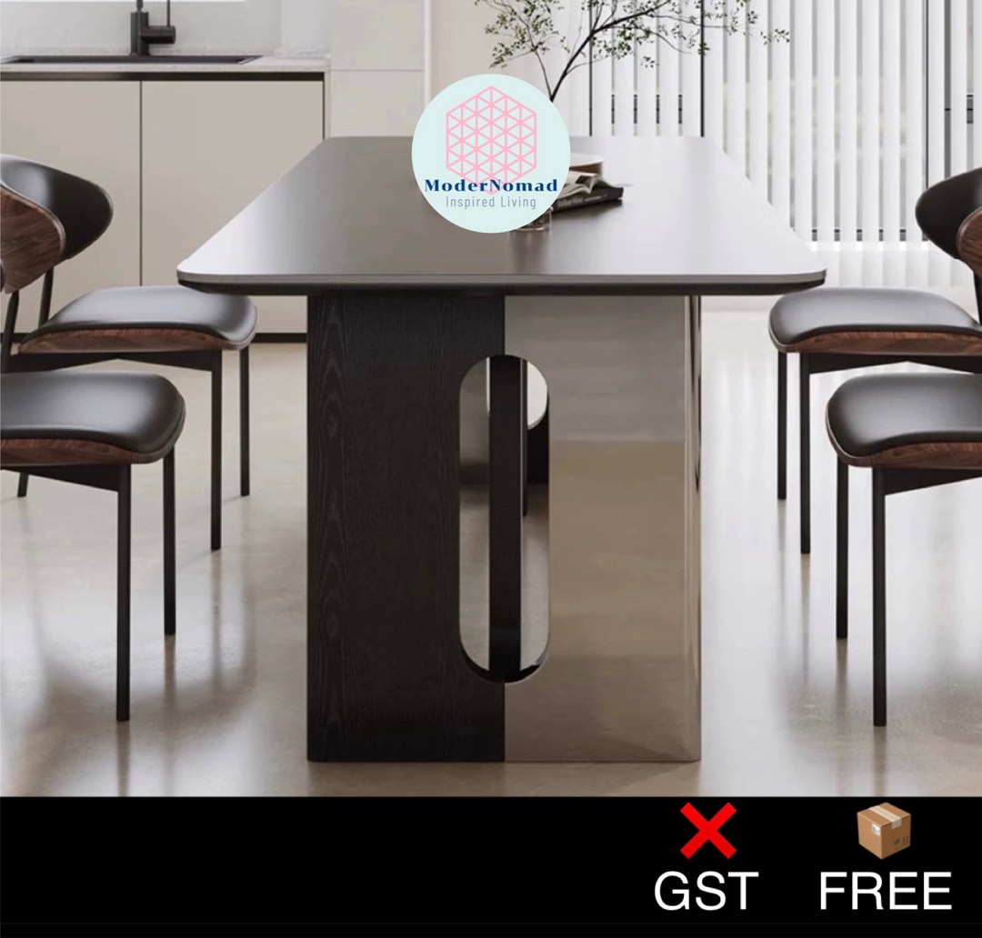 Dining Table Desktop ️ Stainless Steel leg Workstation Sintered Stone ...