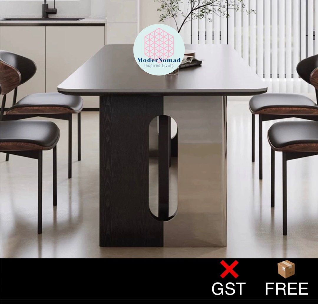 Dining Table Desktop ️ Stainless Steel leg Workstation Sintered Stone ...