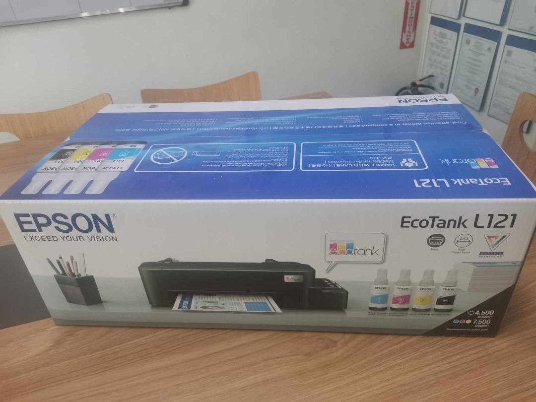 Epson EcoTank L121 A4 Ink Tank Printer, Computers & Tech, Printers ...