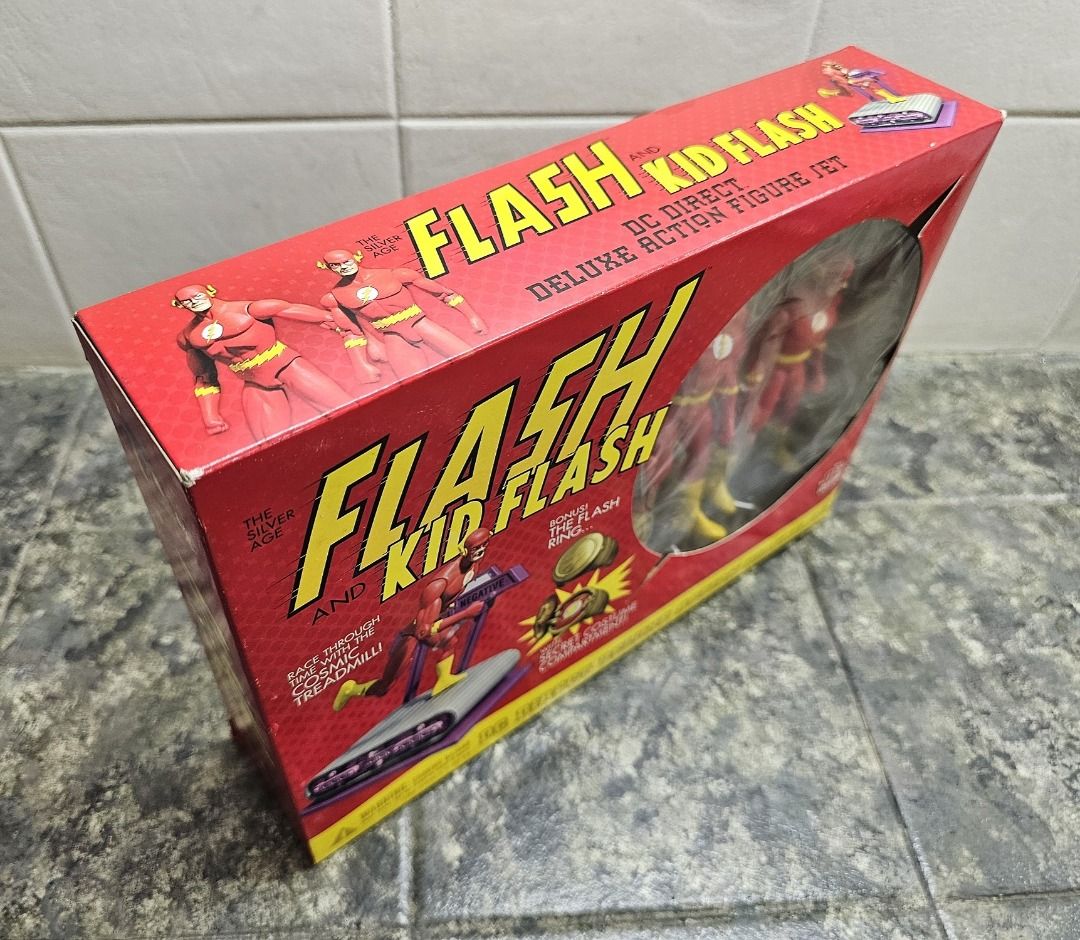FLASH & KID FLASH (with THE FLASH RING) - 2001 DC Direct Deluxe Action ...