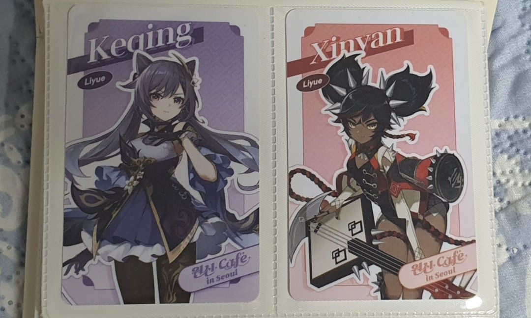 Genshin Impact Official Cafe In Seoul Character Plastic Gacha Cards ...