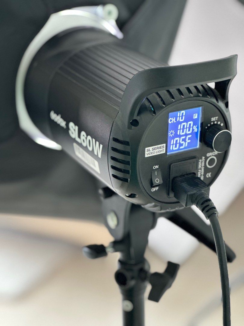 Godox SL60W Set with Soft Box and Stand, Photography, Photography ...