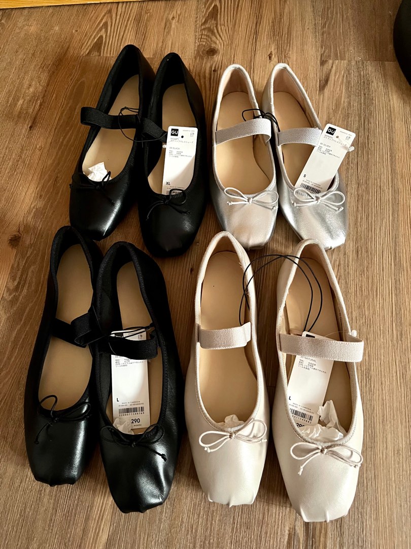 GU ballet Flats (Pre-Order), Women's Fashion, Footwear, Flats & Sandals ...