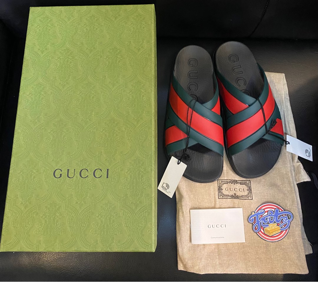 gucci criss cross slide sz: 37/6us & 38/7us, Luxury, Sneakers ...