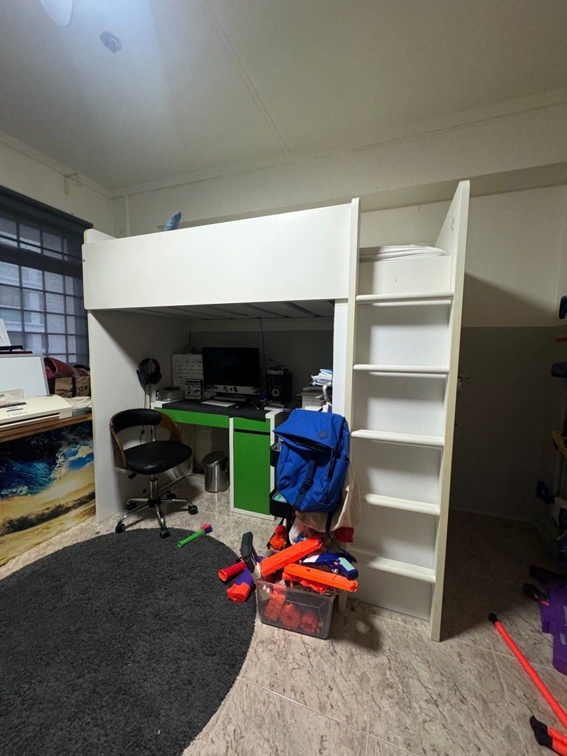 IKEA Smastad Loft Bed, Furniture & Home Living, Furniture, Bed Frames ...