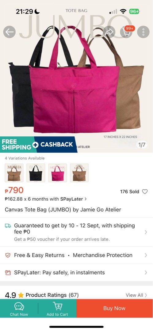 Jamie Go Atelier Hot Pink Jumbo Canvas Tote Bag | Barbie AVAILABLE ...