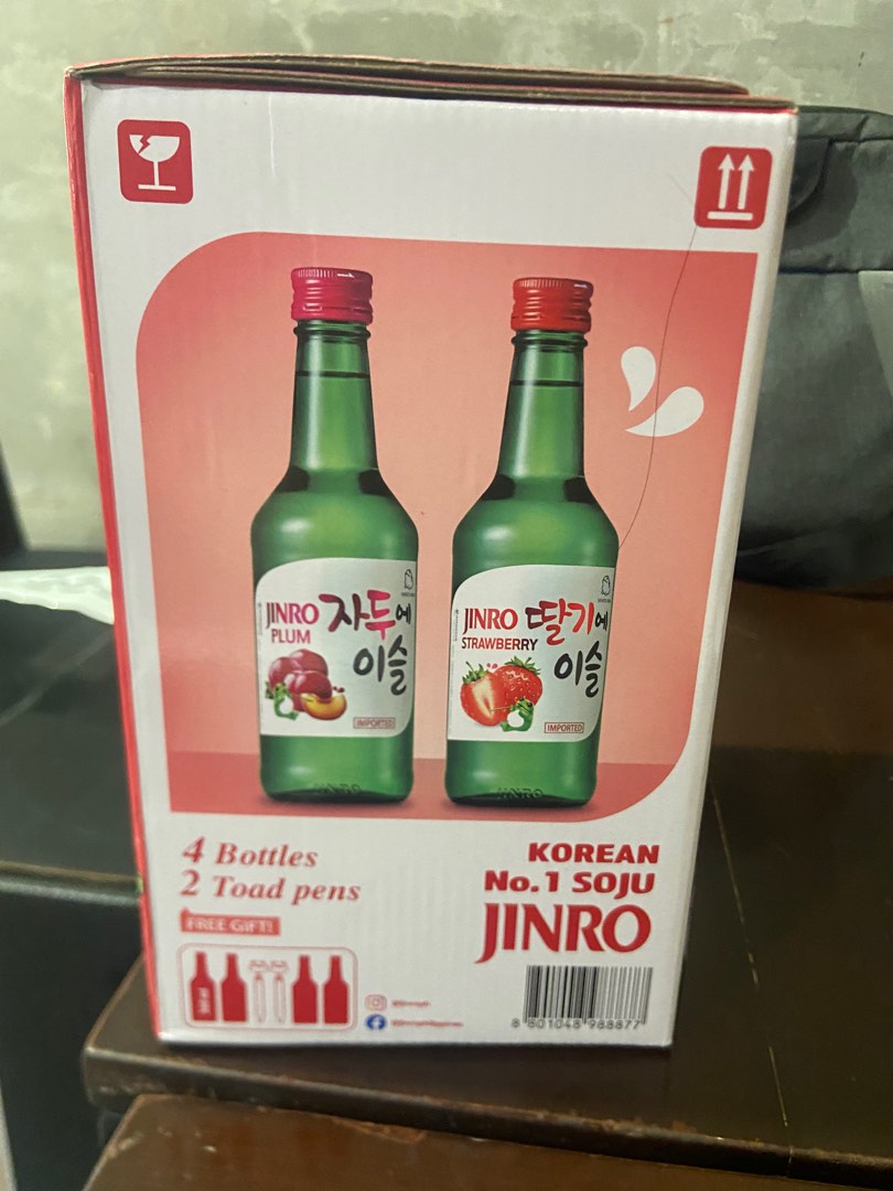 Jinro Soju Plum and Strawberry, Food & Drinks, Beverages on Carousell