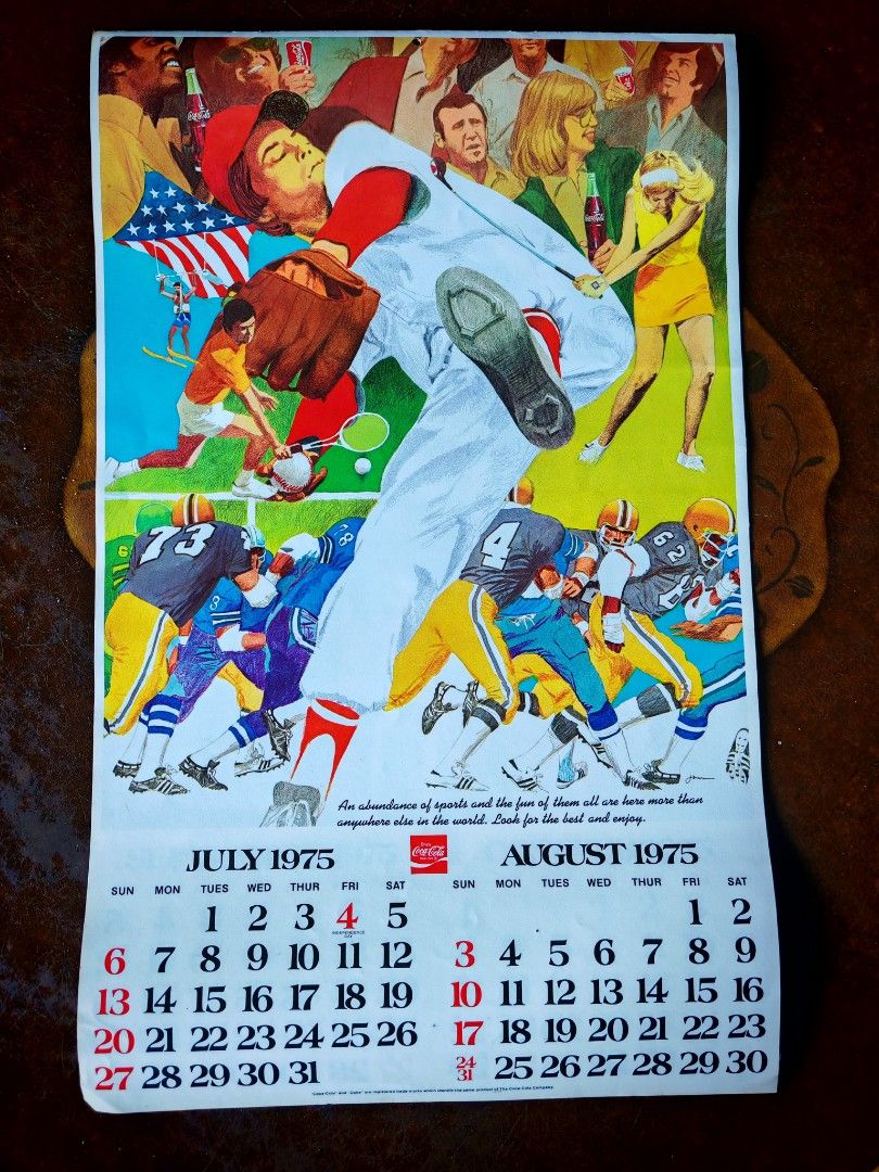 Kalender 1975 Coca-Cola, Hobbies & Toys, Collectibles & Memorabilia ...