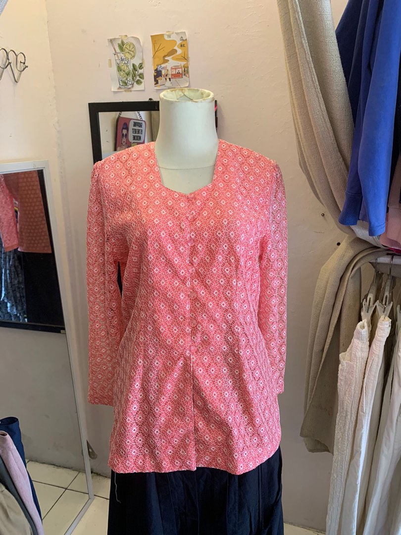 Kebaya pink motif BEST SELLER bagus murah vintage kuno jadul antik ...