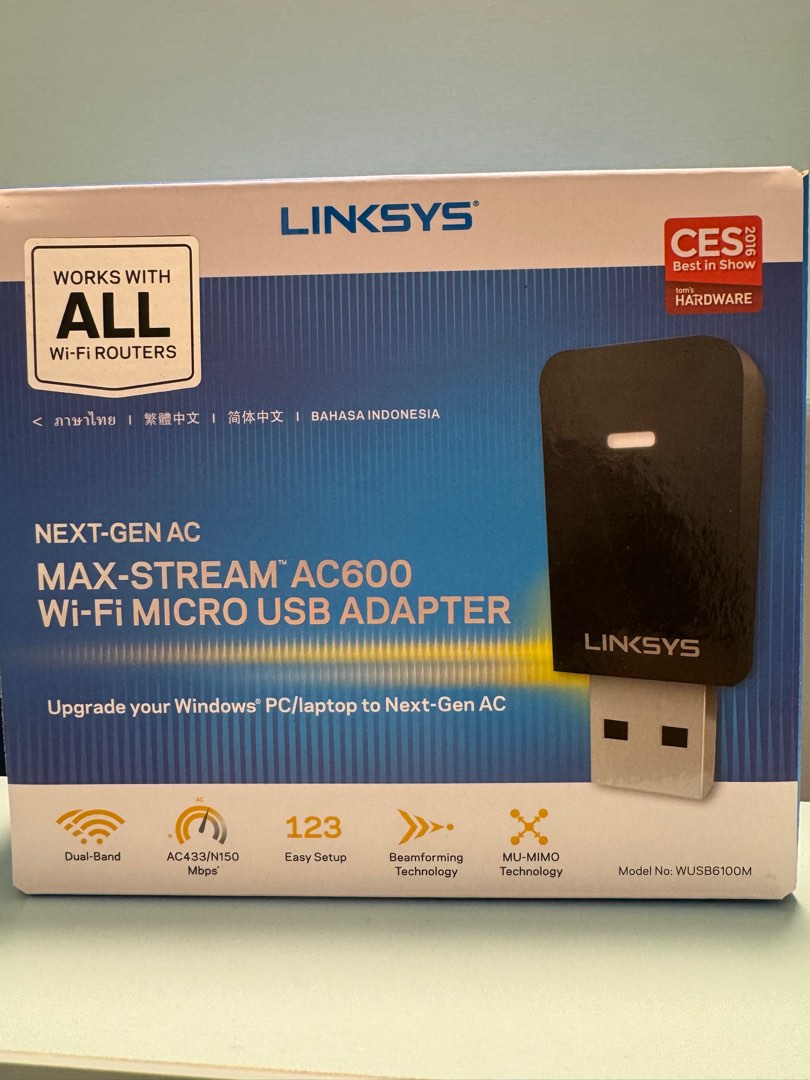 Linksys WUSB6100M Max-Stream™ AC600 Wi-Fi Micro USB 網路卡, 電腦＆科技, 電腦周邊及配件 ...