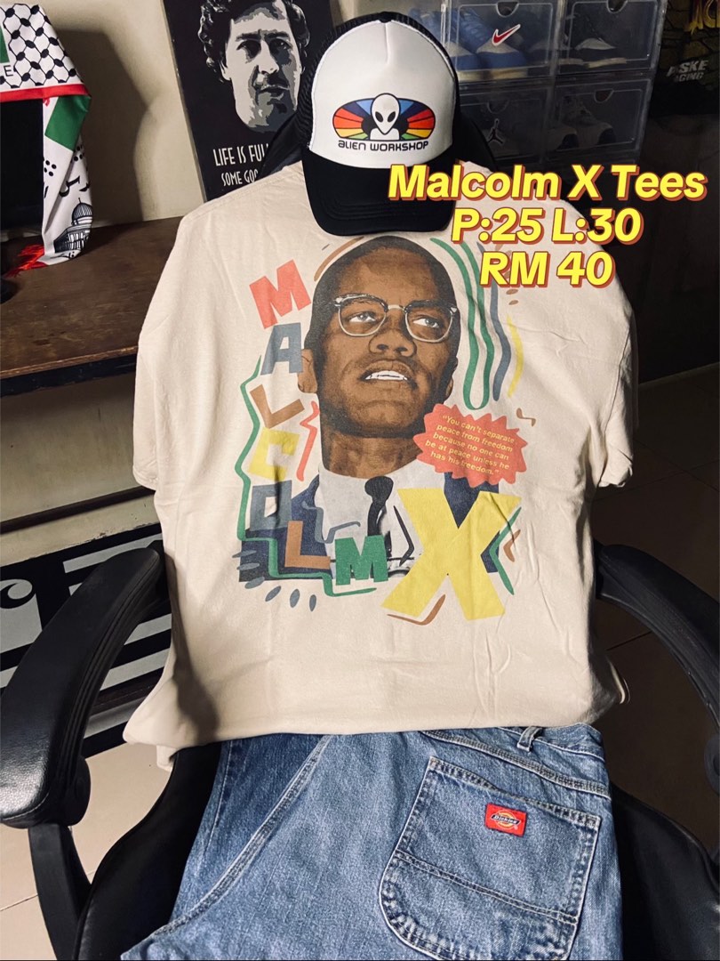 Malcolm X Tees, Men's Fashion, Tops & Sets, Tshirts & Polo Shirts on ...