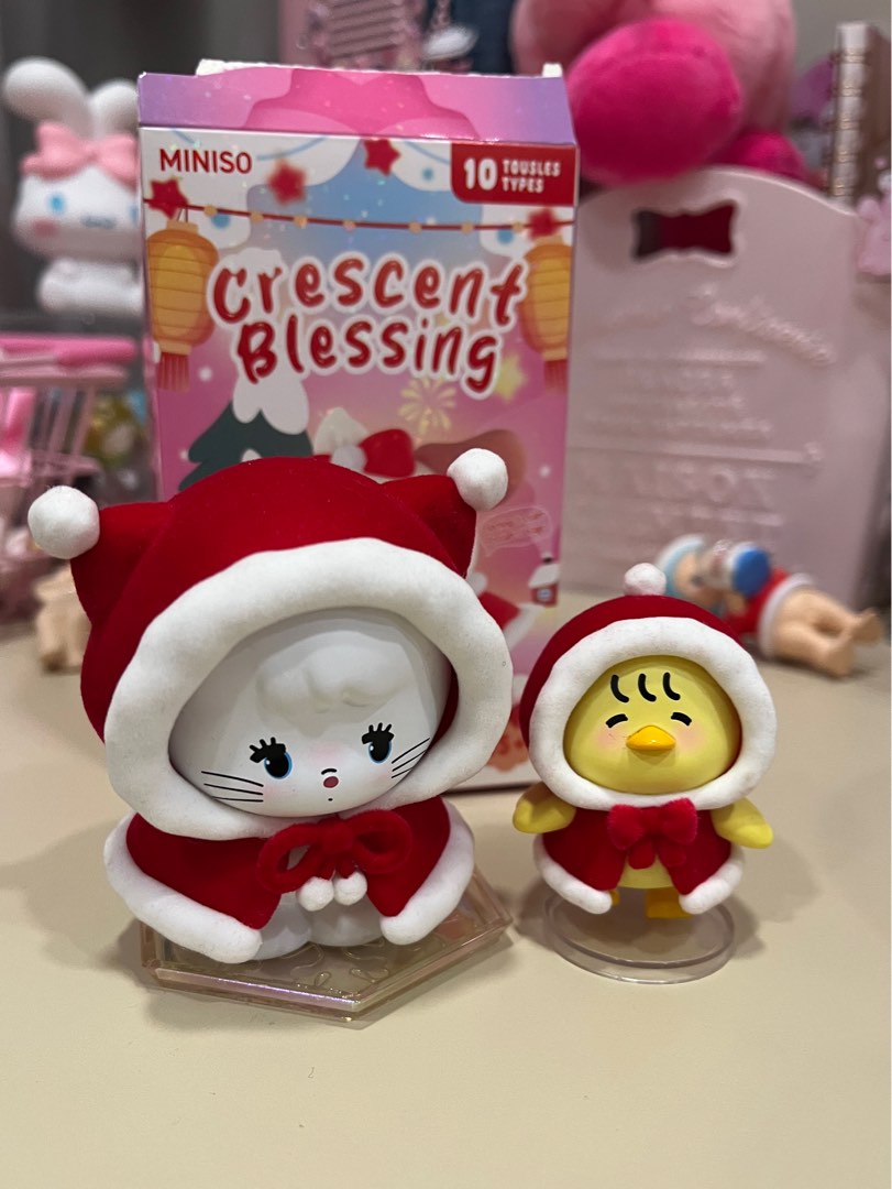 Miniso Mikko Crescent Blessing Mousse blind box figurine, Hobbies ...