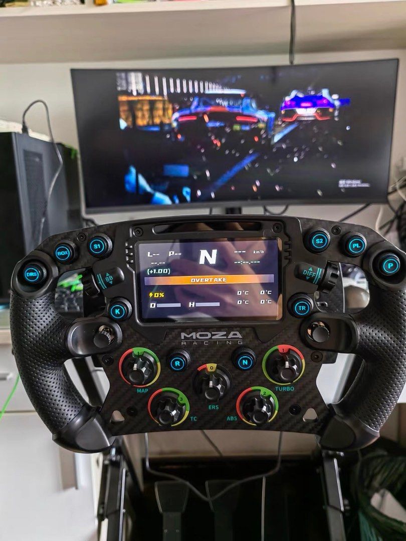 MOZA RACING SIM R9 V2 Bundles - With Steering Wheel, R9 WheelBase, Pedals etc, Video Gaming ...