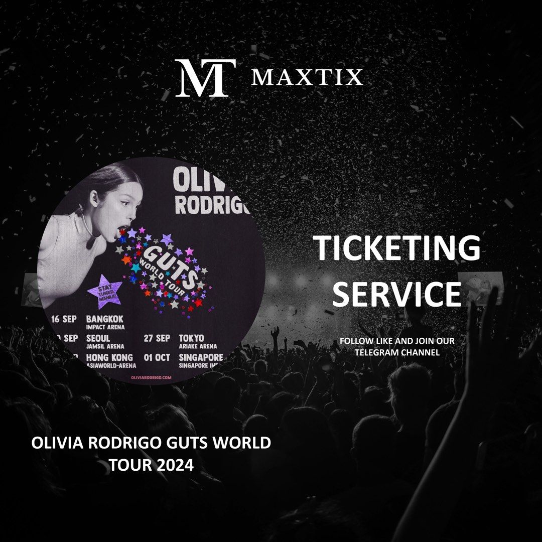 OLIVIA RODRIGO GUTS WORLD TOUR, Tickets & Vouchers, Event Tickets on ...
