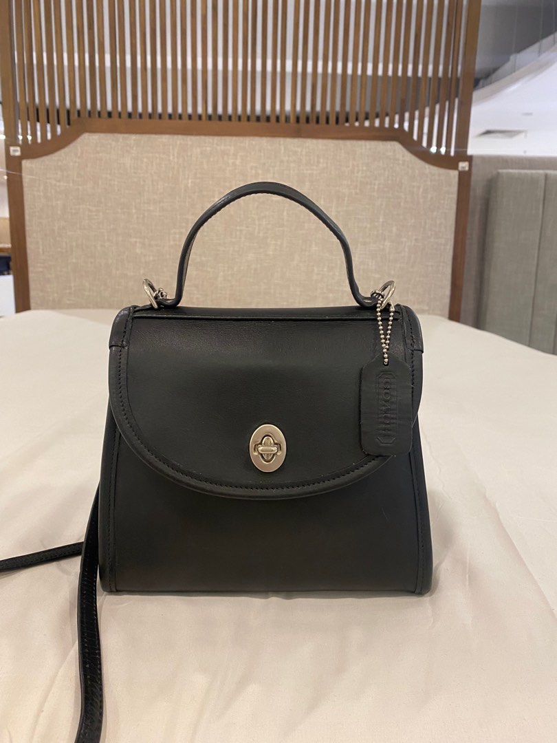 Orig Coach Vintage Top Handle with Leather and Chain strap, Luxury ...