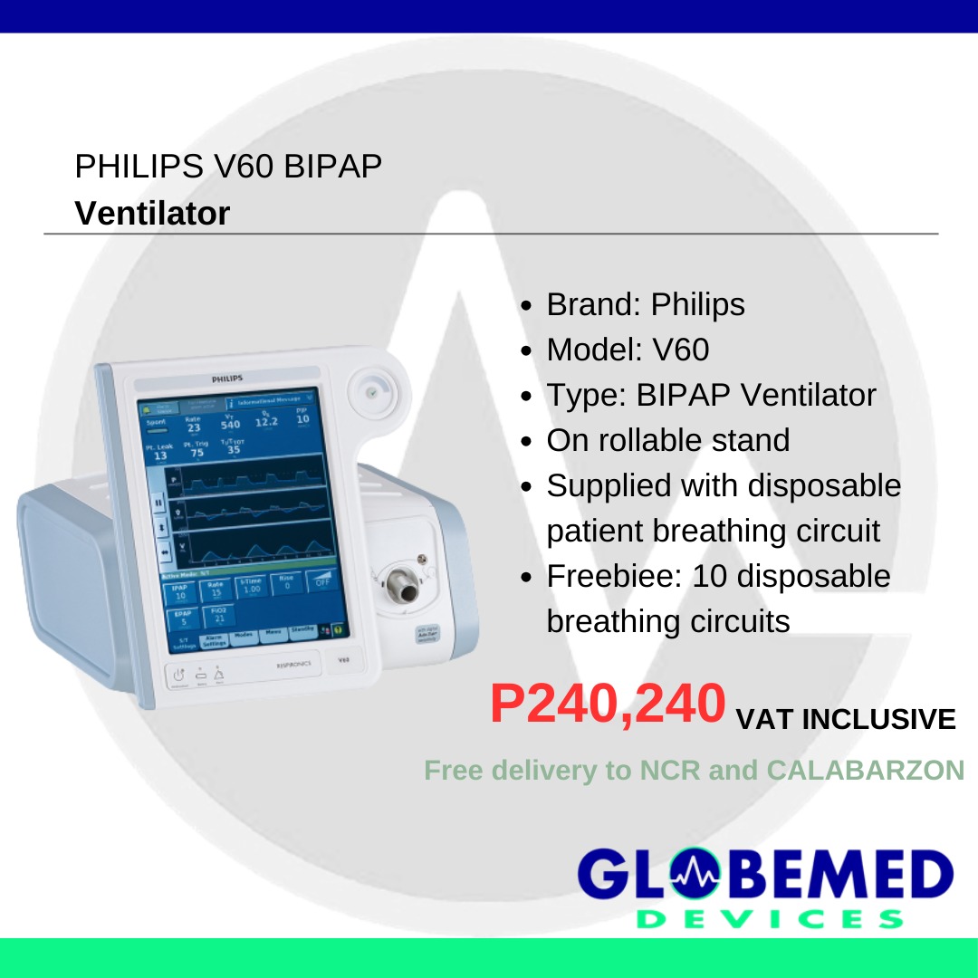 Philips V60 BIPAP Ventilator, Health & Nutrition, Health Monitors ...