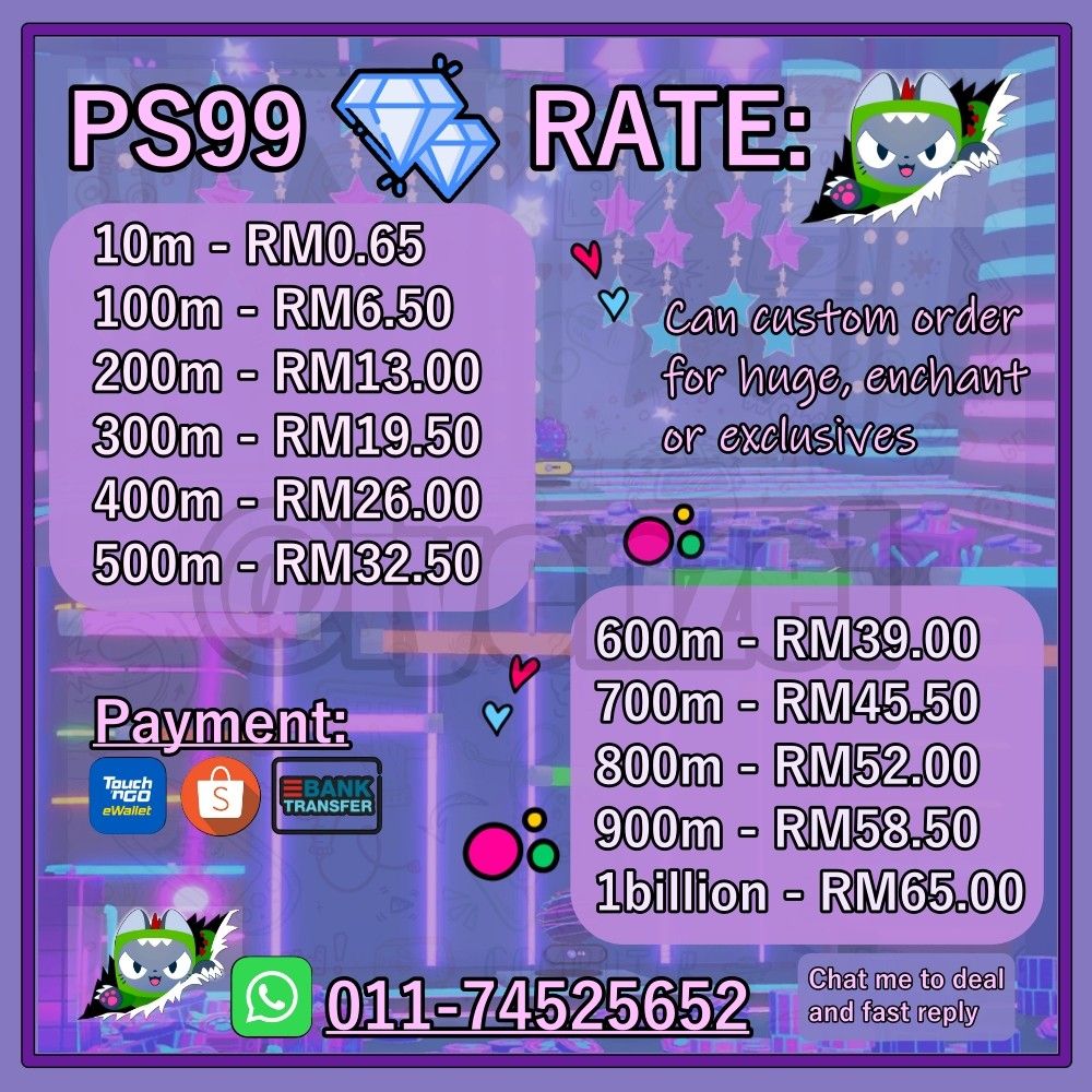 PS99 GEMS READY STOCK, Video Gaming, Gaming Accessories, In-Game ...