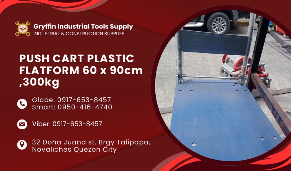PUSH CART PLASTIC FLATFORM 60 x 90cm ,300kg, Commercial & Industrial ...