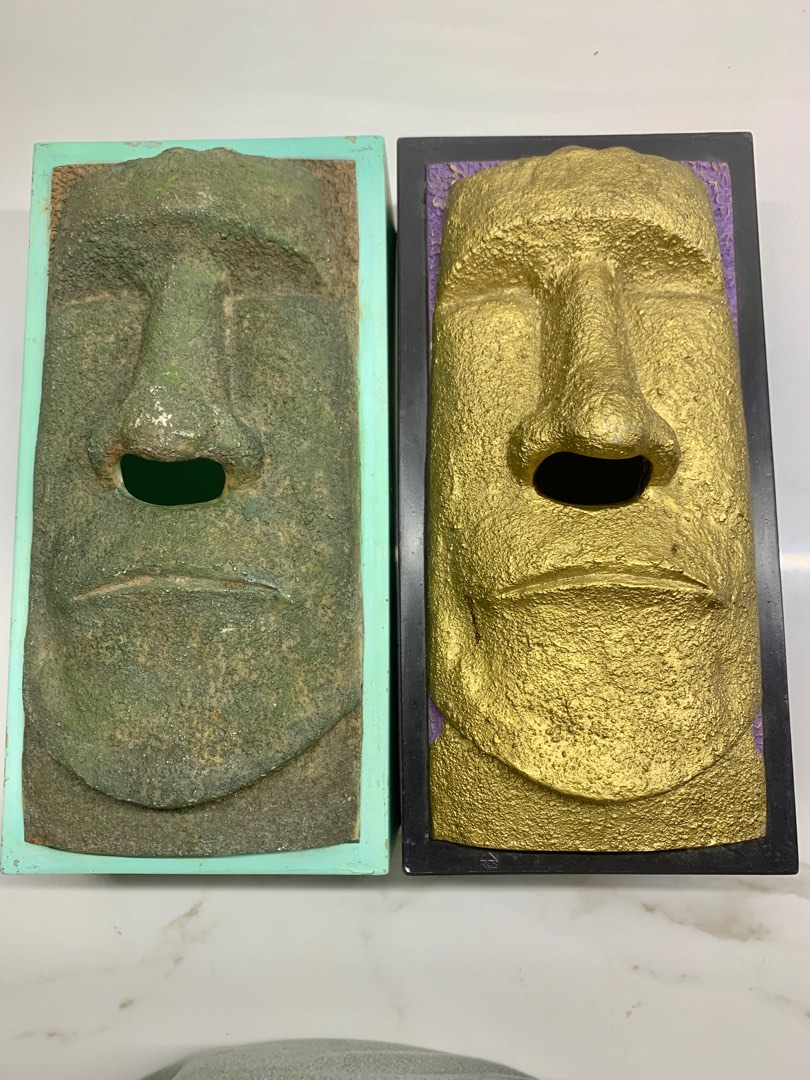 Rotary Hiro Moai Tissue Creative 3D Tissue Box Cover Modern Rectangular ...