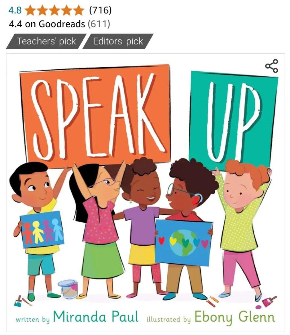 Speak up book hardcover import buku bacaan storybook anak courage ...