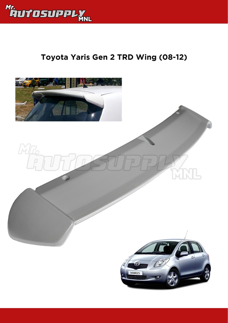 Toyota Yaris Gen 2 TRD Wing 2008-2011, Car Parts & Accessories, Body ...