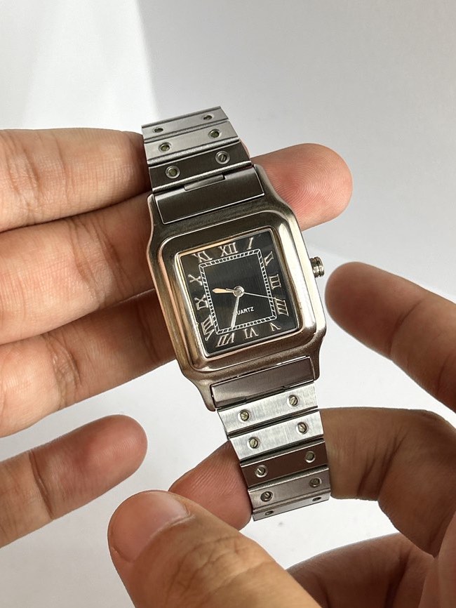 ULTRA RARE Vintage Seiko x Remy Martin Seiko Tank “Santos” Homage Black ...