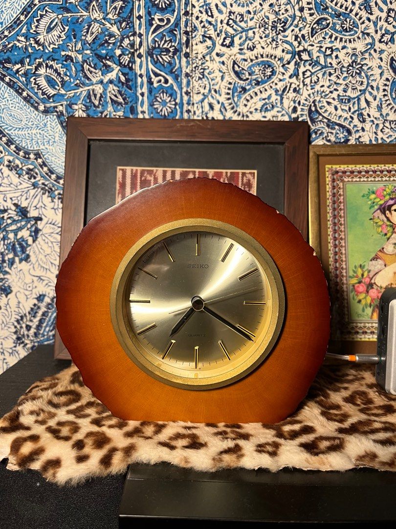 Vintage seiko japan wooden table clock, Furniture & Home Living, Home ...