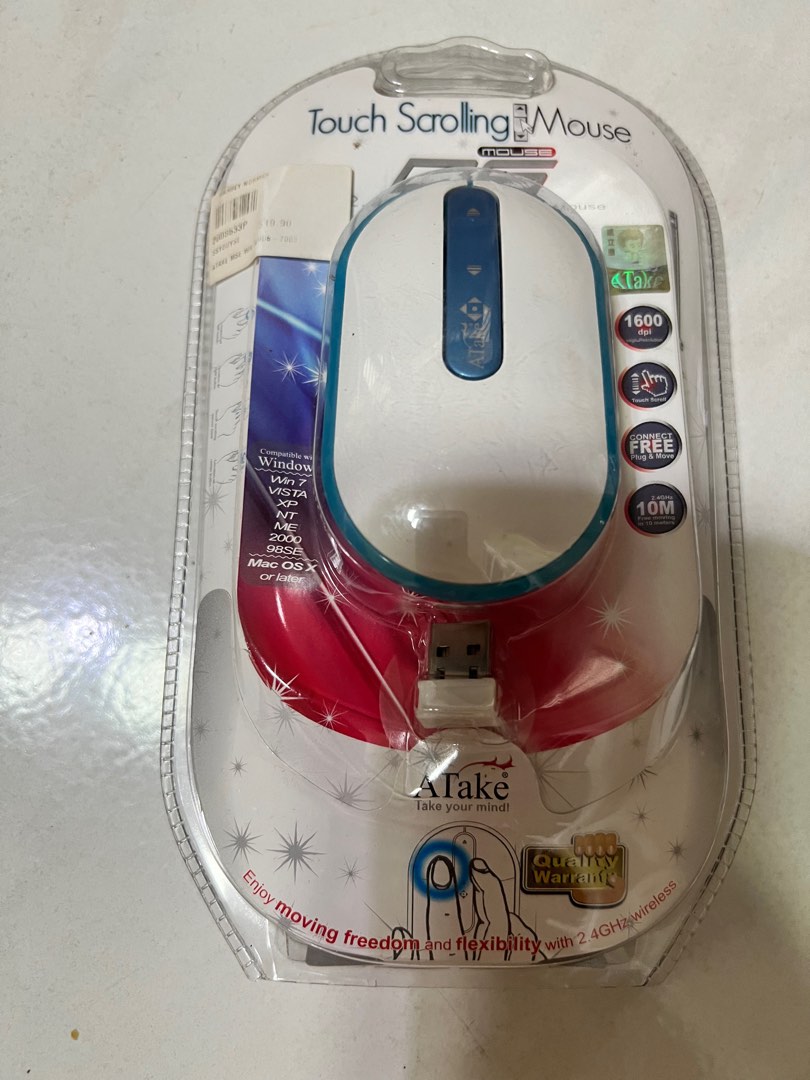 Wireless touch scrolling mouse Atake, Computers & Tech, Parts ...