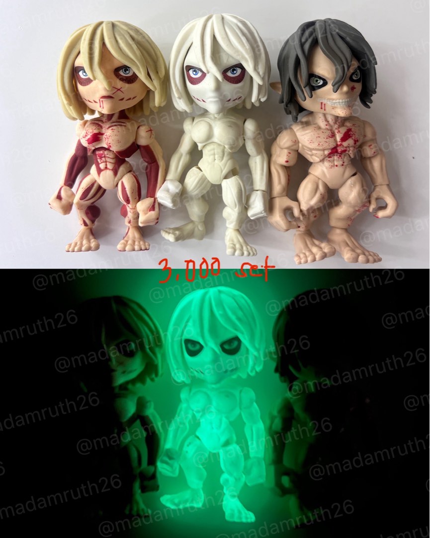 Attack on Titan The Loyal Subjects Figures Titans Female Titan glow in ...