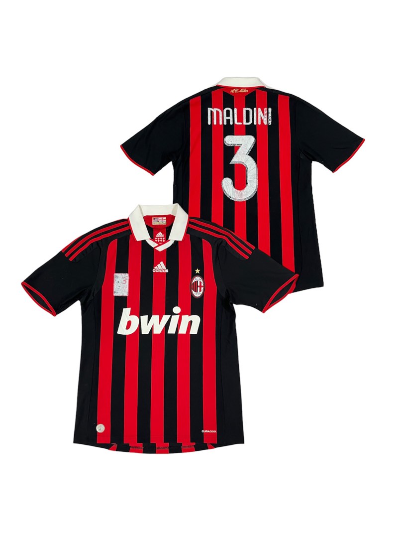 Authentic Vintage Adidas AC MILAN 2009-2010 Paolo Maldini Retired Solo ...