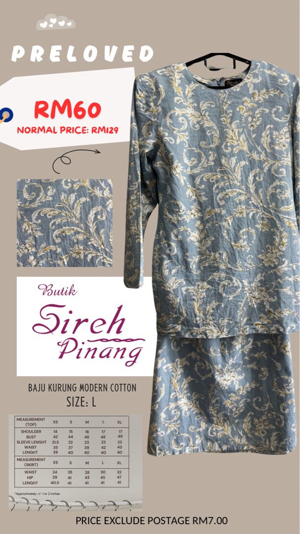 BUTIK SIREH PINANG, Women's Fashion, Muslimah Fashion, Baju Kurung ...