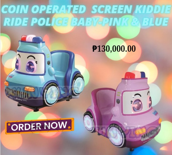 COIN OPERATED SCREEN KIDDIE RIDES POLICE BABY PINK & BLUE, Hobbies ...