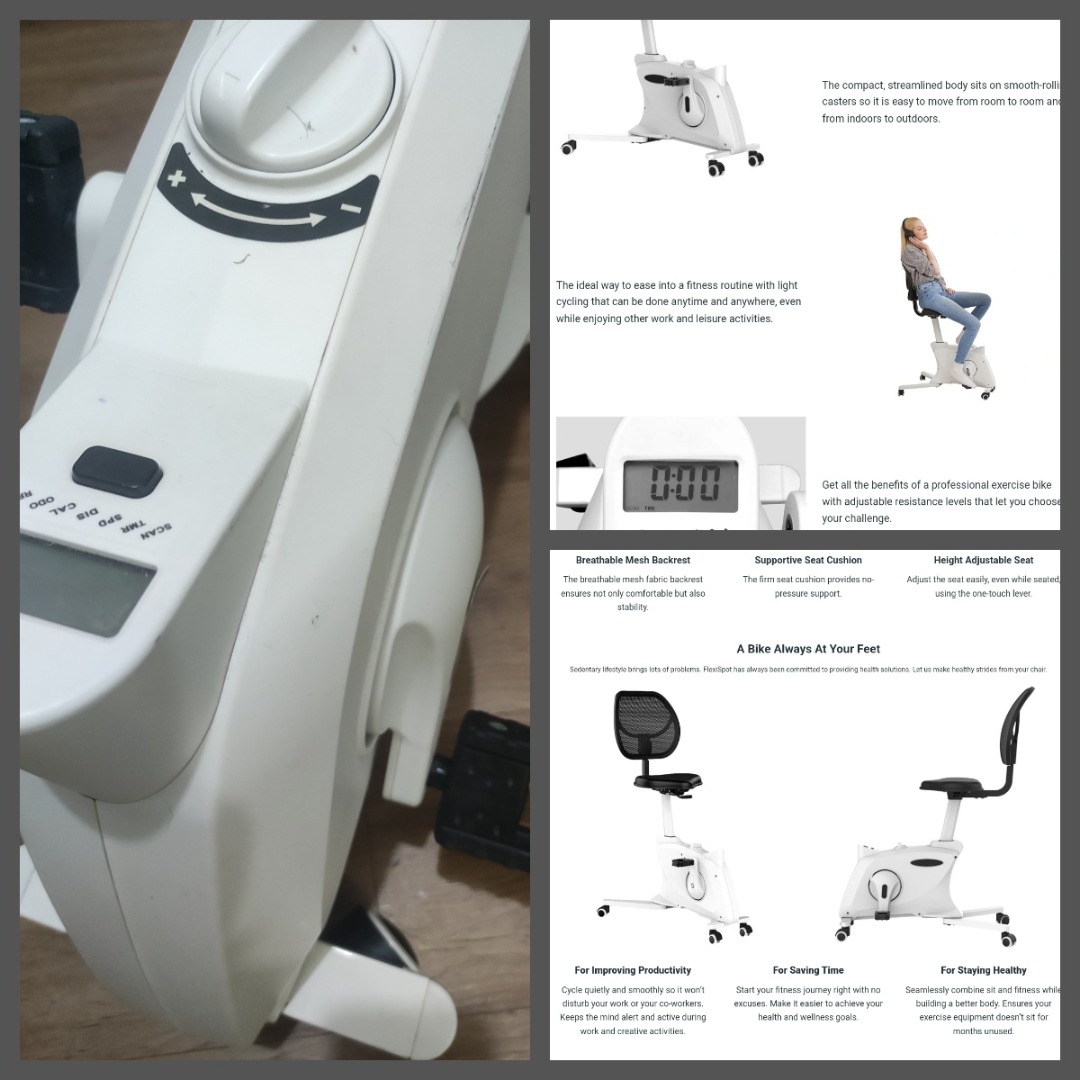 47% off Flexispot Desk Bike - Sit2go 2-in-1 Fitness Chair V10U, Sports ...