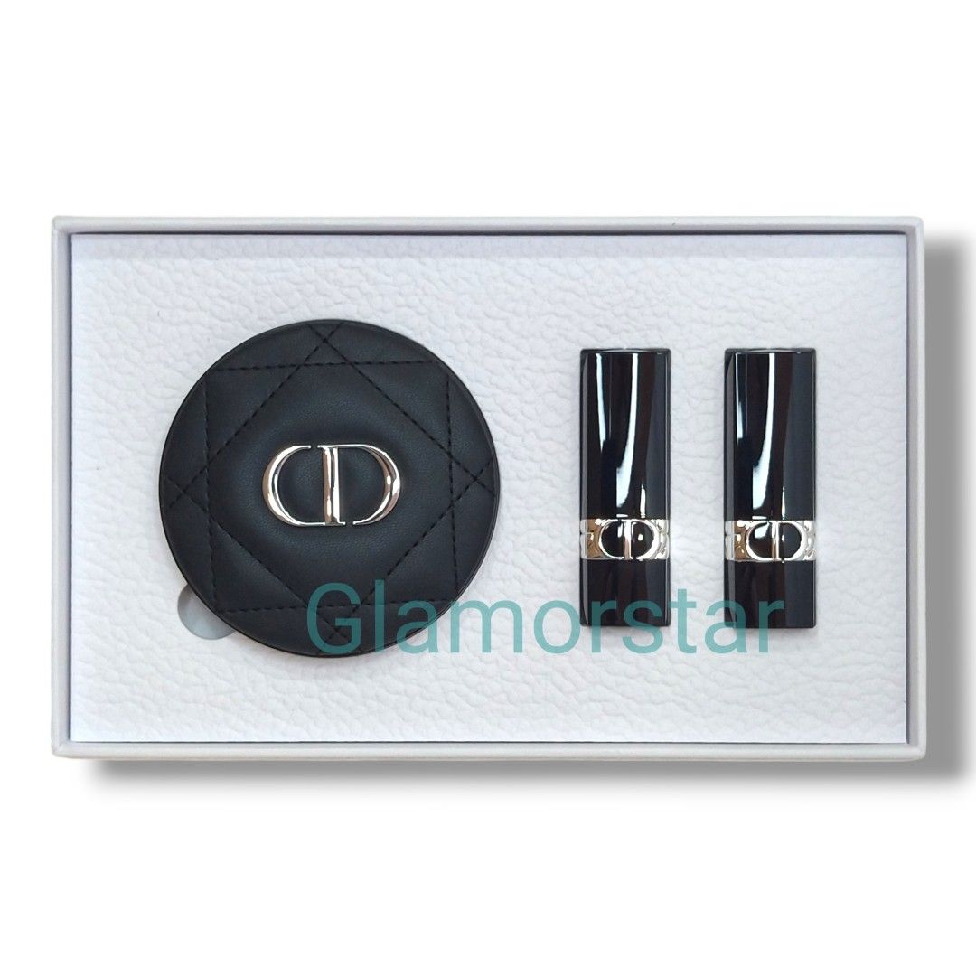 DlOR Double Mirror with 2 pcs Mini Lipstick Set, Beauty & Personal Care ...