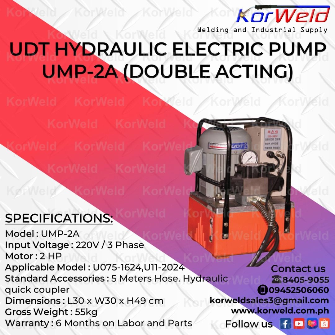 Electric Hydraulic Pump UMP-2A Double Acting (UDT), Commercial & Industrial, Construction Tools ...