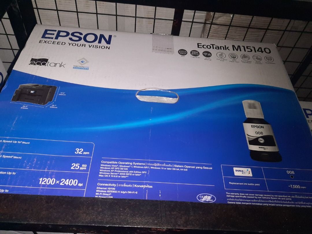 Epson EcoTank Monochrome M15140 A3 Wi-Fi Duplex All-in-One Ink Tank ...
