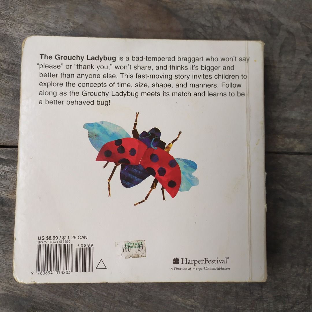 ERIC CARLE: The Grouchy Ladybug Children's Board Book, Hobbies & Toys ...