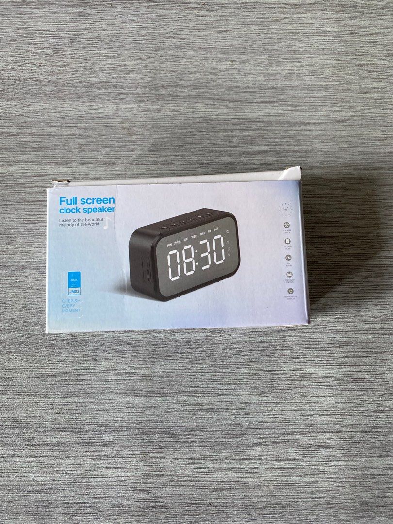 Full Screen Clock Speaker, Furniture & Home Living, Home Decor, Clocks ...
